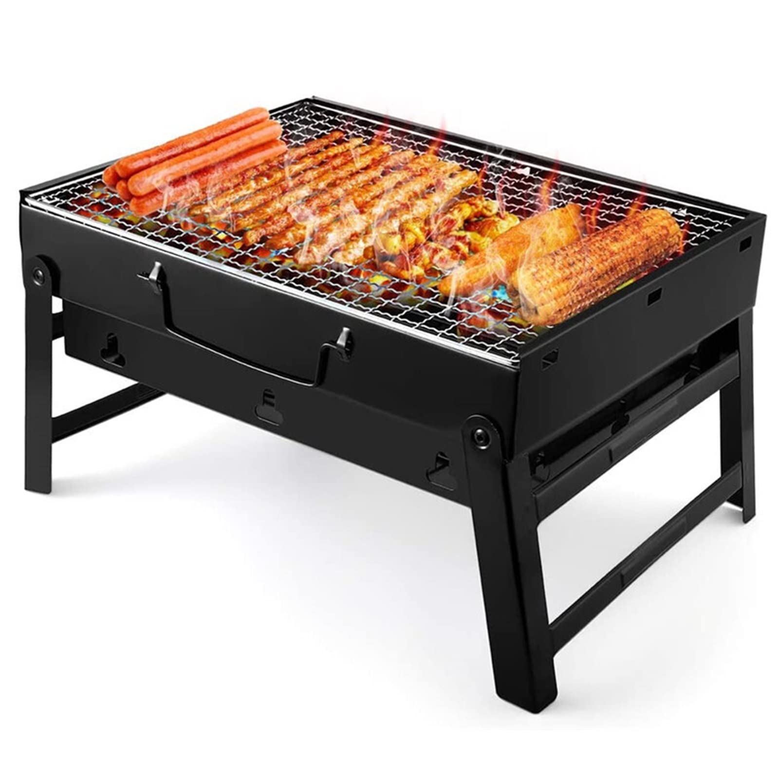 TBMAKE Grills Barbecue Grill Charcoal Grill Portable Folding BBQ Grill Barbecue Desk Tabletop Outdoor Smoker For Picnic