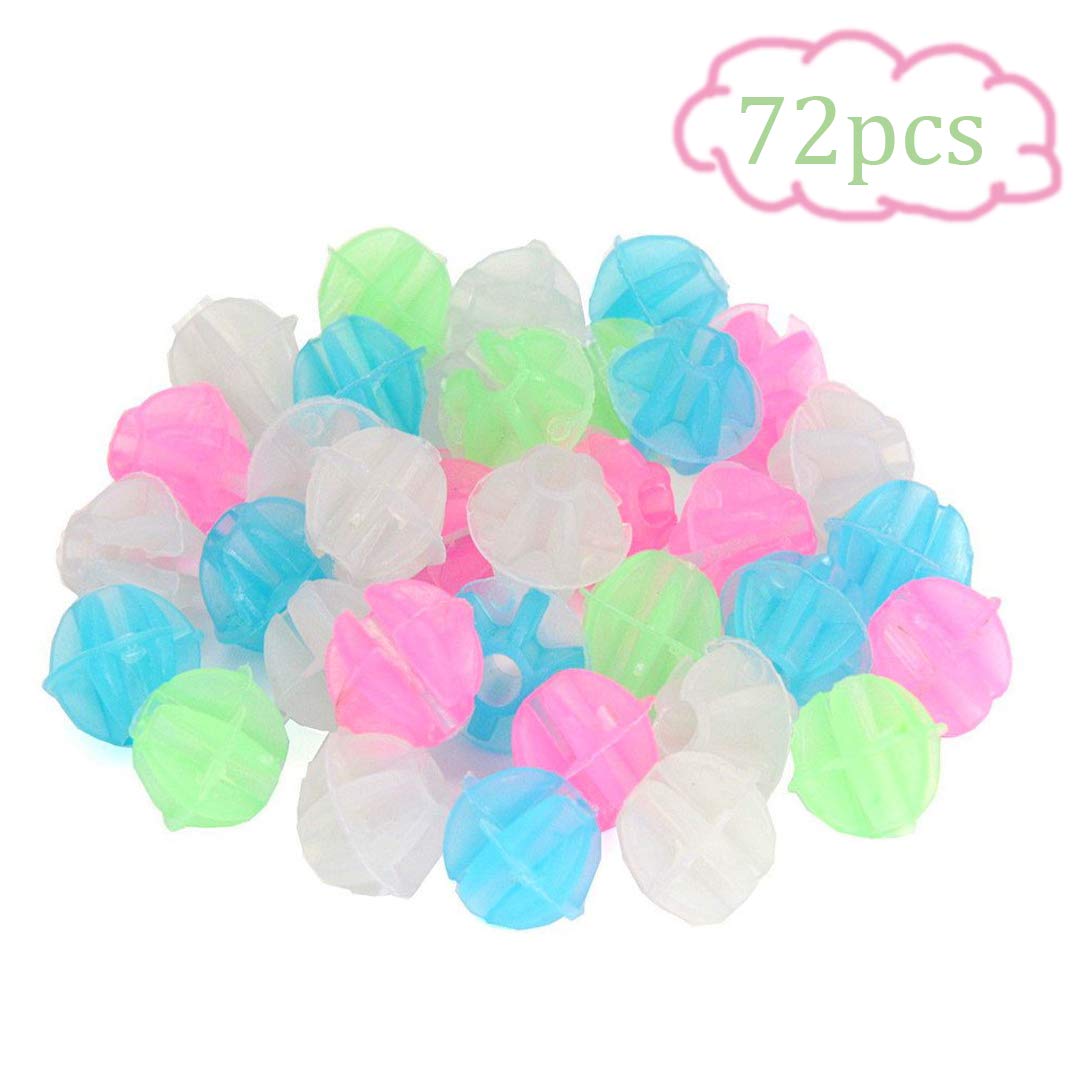 WENTS Children's Bicycle Accessories Bicycle Wheel Spoke Grain Luminous Plastic Clip - Spoke Clicker - Glow in The Dark - Pack of 72
