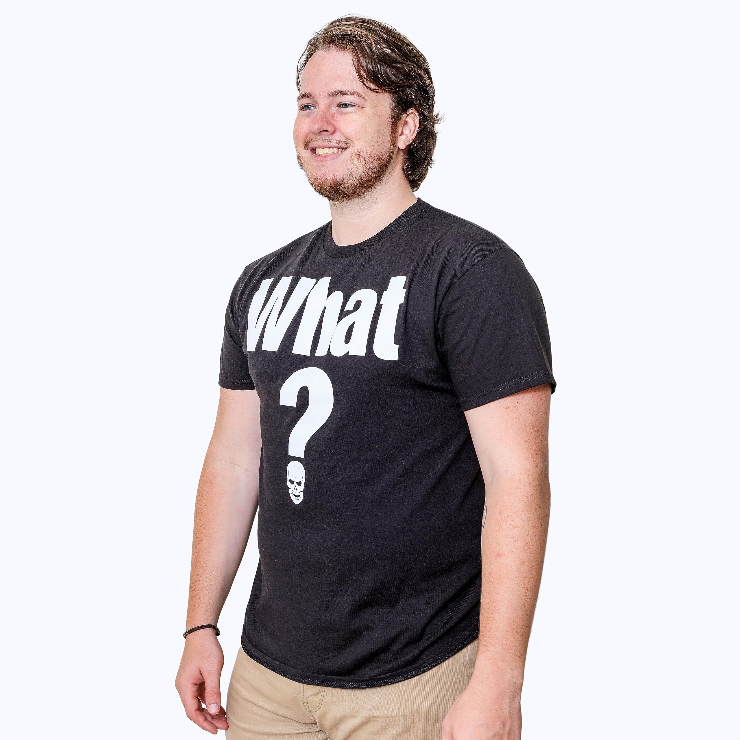 WWE STone Cold Steve AUstin What? Wrestling Adult T-Shirt(LG, What)
