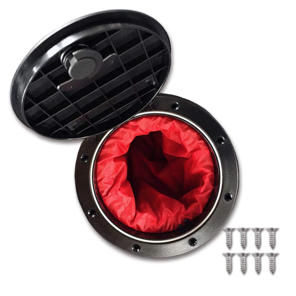 TENSPAL Kayak Deck Plate Kit Hatch Cover with Cat Bag Dry Storage for Kayaks Boat Fishing Rigging Black Accessories 6 Inch