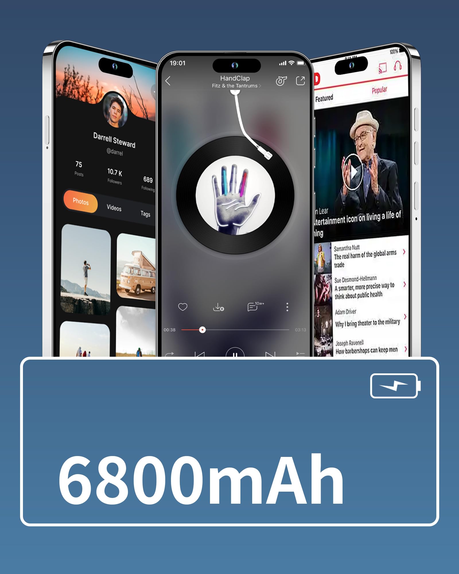 VIQEE A14 Pro Max 5G Unlocked Smartphone - 6GB+256GB Fully Unlocked Cell Phone for Android 13, 6.8" Unlocked Cell Phone, 6800mAh, 48MP+108MP Dual Camera (White)