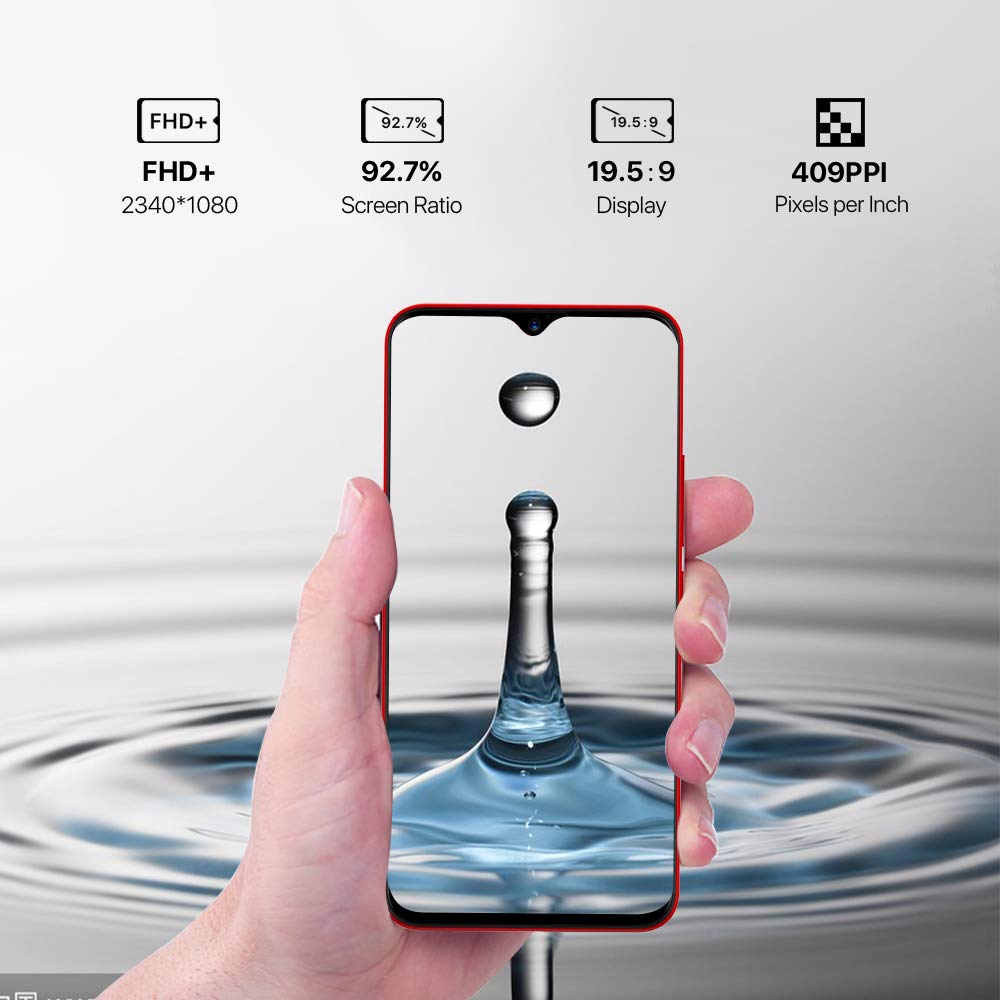 UMIDIGI F1 Play with 6GB+64GB Memory Android 9.0 48MP+8MP+16MP Cameras 5150mAh 6.3" FHD+ Global Version Smartphone Dual 4G LTE Cell Phone Unlocked (Black)