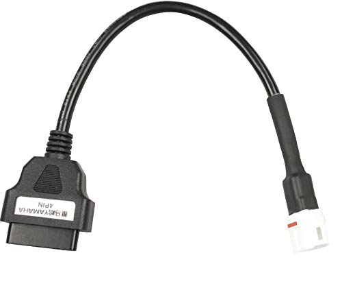 YLDEE OBD 4 Pin Diagnostic Cable, OBDII Adapter OBDII Connector Cable Scan Tool for YAMA HA Motorcycle Bike ATV