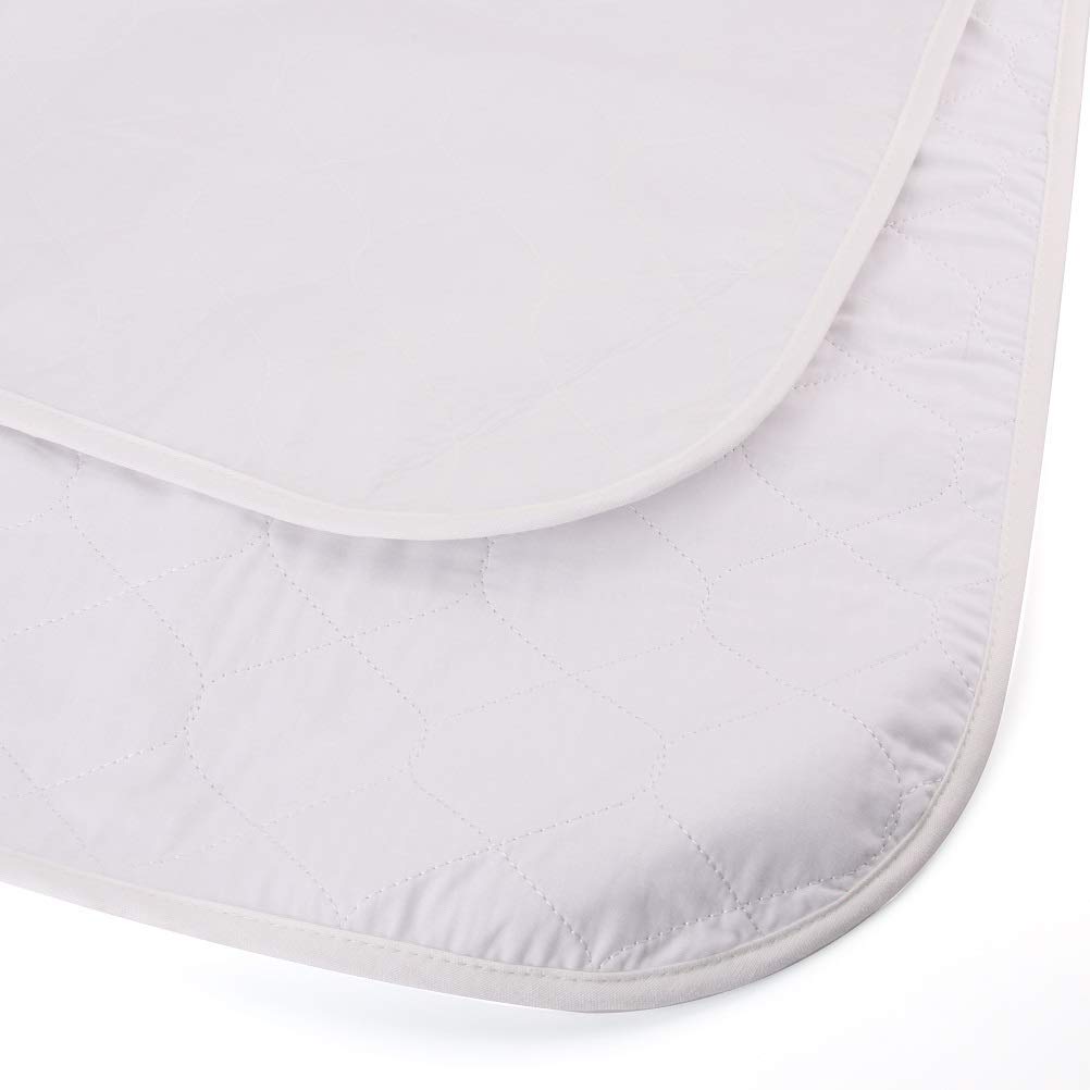 Tebery Toddler Mattress Pad Protector Slip-Resistant Waterproof Mattress Pad Cover for Bed Wetting Reusable, Soft Cotton Blend, Machine Washable
