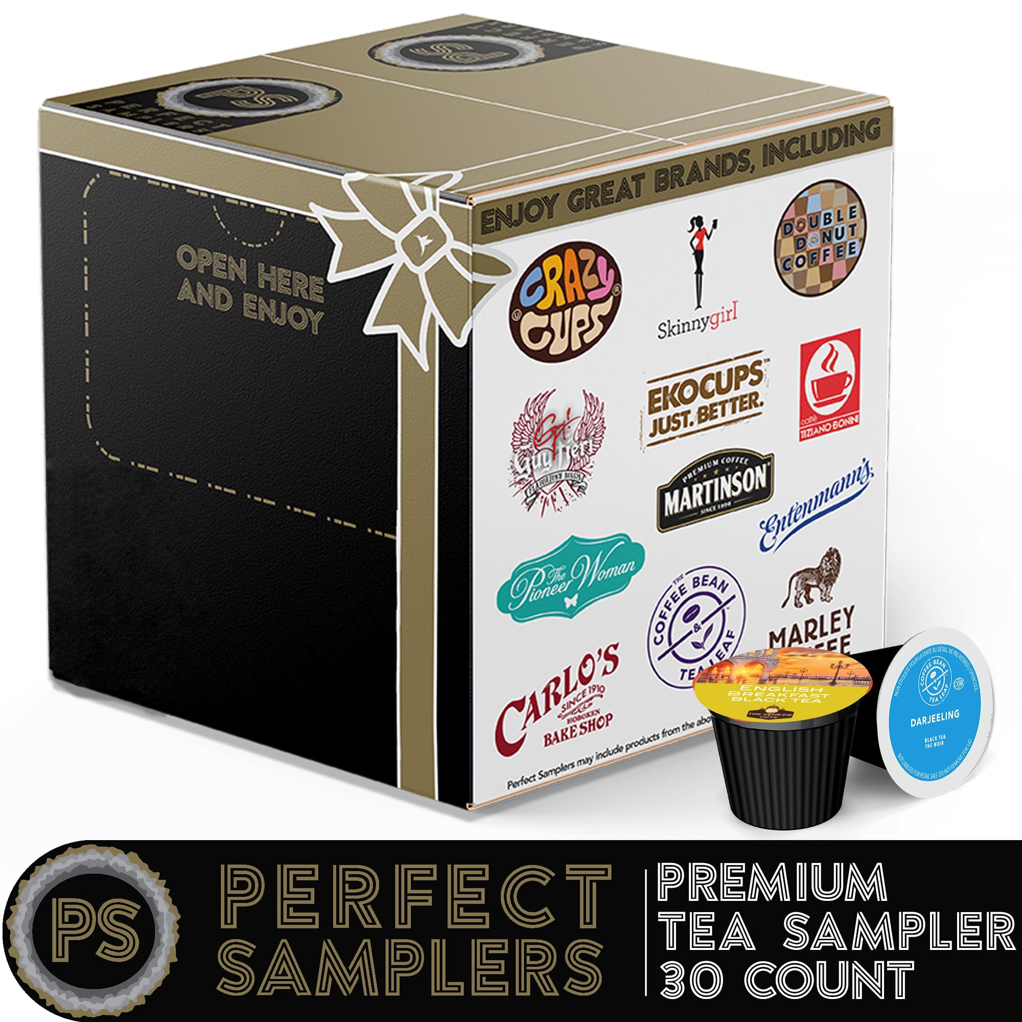 Tea Pods Variety Pack, Assorted Green Tea, Black Tea, White Tea, & Herbal Tea , Single Serve Tea Pods for Keurig K Cups Machines, 30 Count