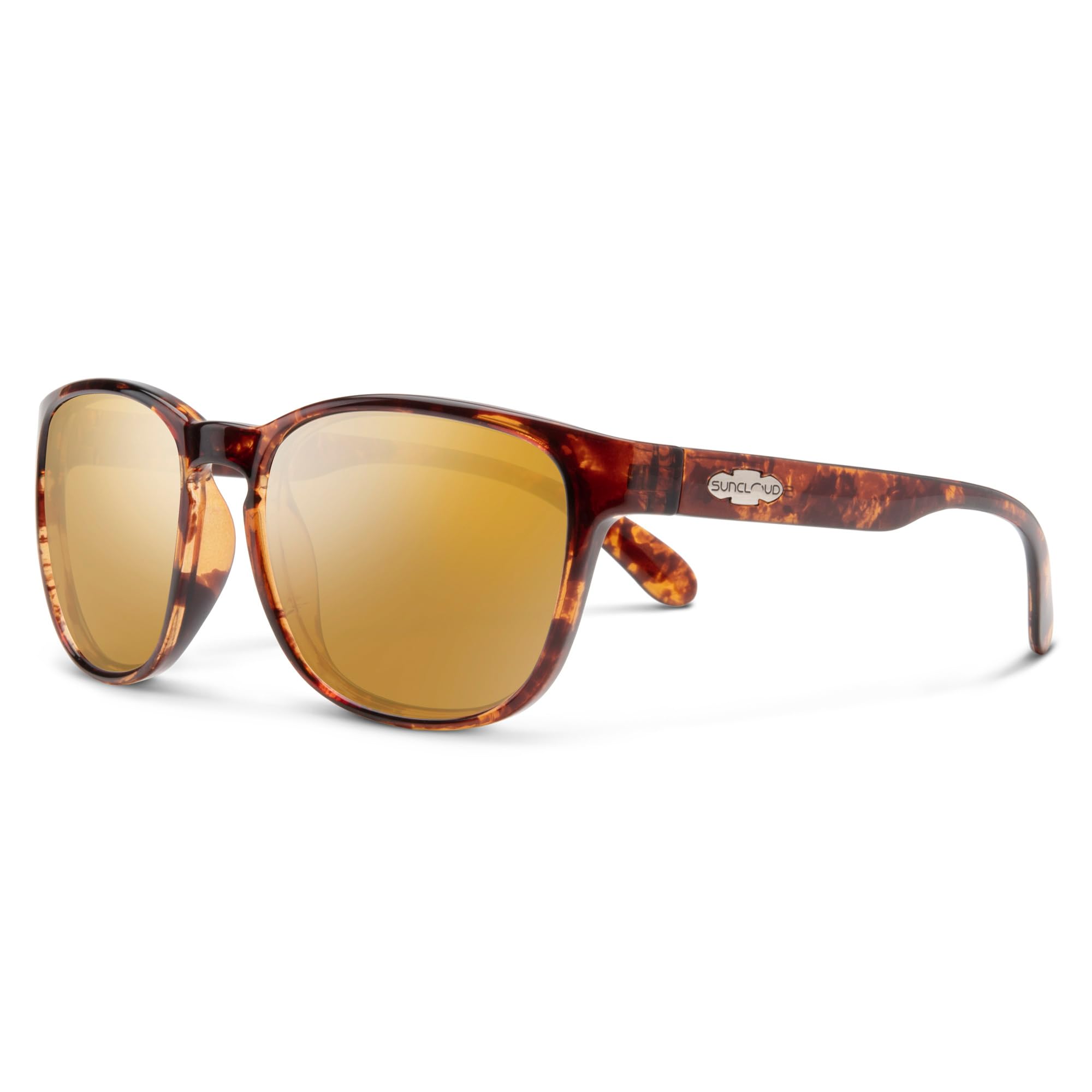 Suncloud Loveseat Polarized Sunglasses – 100% UV Protection – Comfortable Fit, Trendy Design – for Men & Women – Tortoise + Polarized Sienna Mirror Lenses