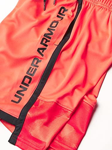 Under Armour boys Stunt 3.0 Printed Shorts , Venom Red (690)/Black , Youth Medium