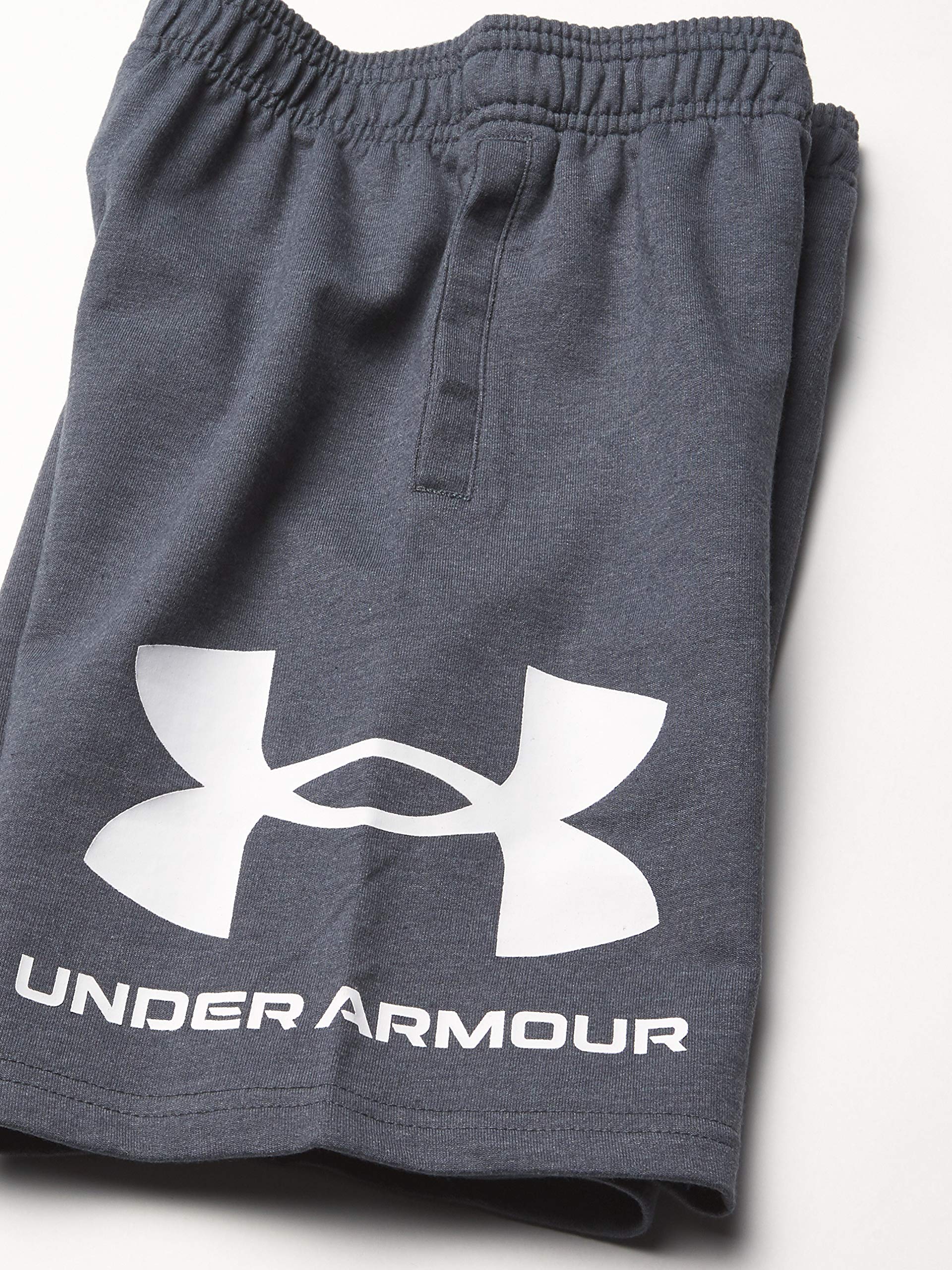 Under Armour Boys' UA Symbol Signature Terry Short, Pitch Gray, 4