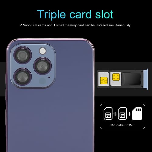 Vikye Unlocked Phone with 6.7 inch Large Screen, Octa Core Processor, 32MP 16MP Dual Camera, 8GB RAM, 256GB Memory, 4G Smartphone with Face Unlock (US Plug)