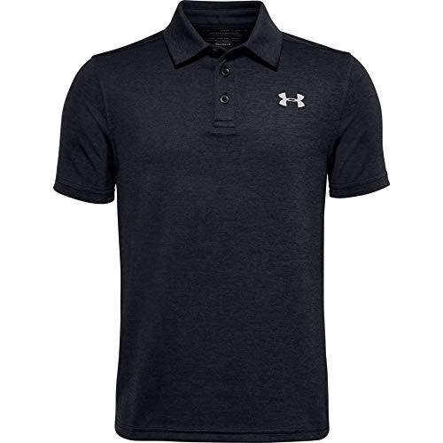Under Armour Boys' Playoff Golf Polo , Black (003)/Halo Gray , Youth X-Small