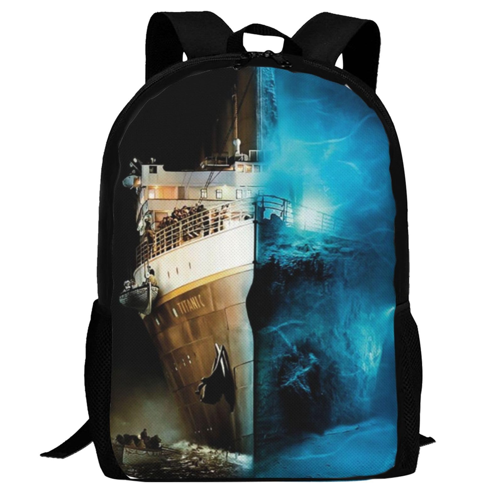 Titanic Backpack 3D Printed Movies Travel Casual Daypack Laptop Backpack Unisex Lightweight Waterproof Daypack Durable Outdoor Work Sport Backpack