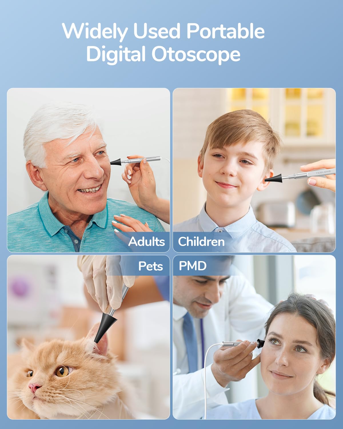 Teslong Otoscope, Video Otoscope with Light, Digital Otoscope with Ear Wax Removal Tools, Ear Camera for Android Phone, USB, with Ear Picks