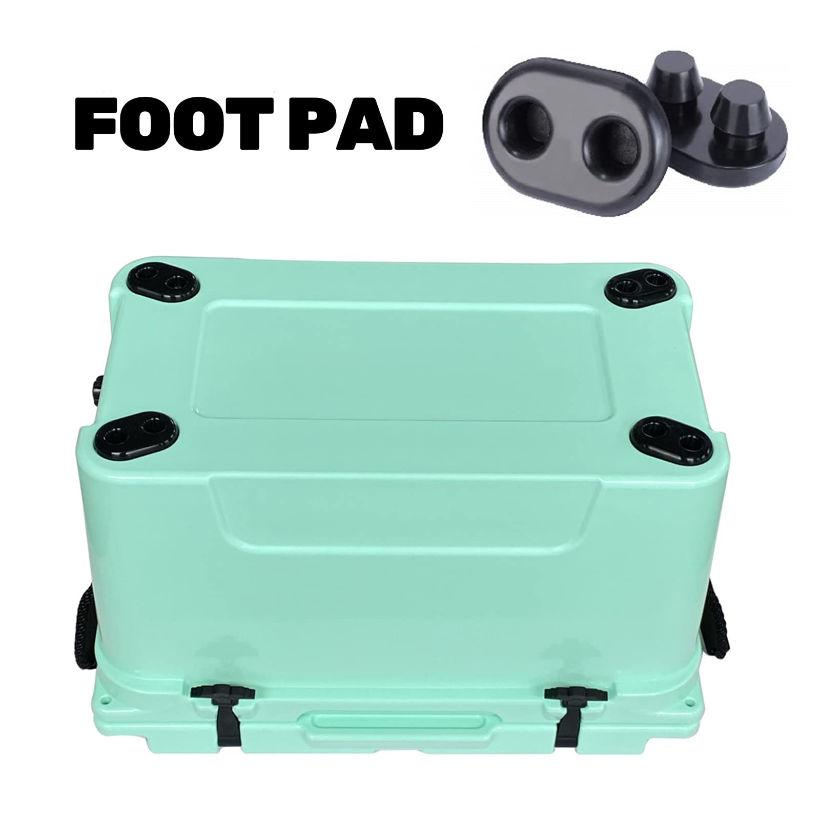XiyaxiVici 2 PCS Cooler Feet Replacement Non-Slip Non-Scratch Rubber Feet for Coolers Models 45qt 65qt 110qt 145qt, Thickened and Enlarged Soft Rubber Feet Outdoor Camping Protection Black
