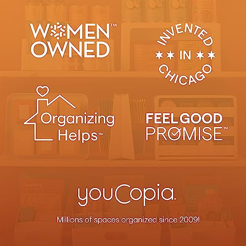 YouCopia ShelfBin Packet Organizer, 4-Tier Stairstep Raised Divided Bin, BPA-Free Storage Caddy for Kitchen Pantry and Cabinet Organization, Tea Bags, Medicine, and More