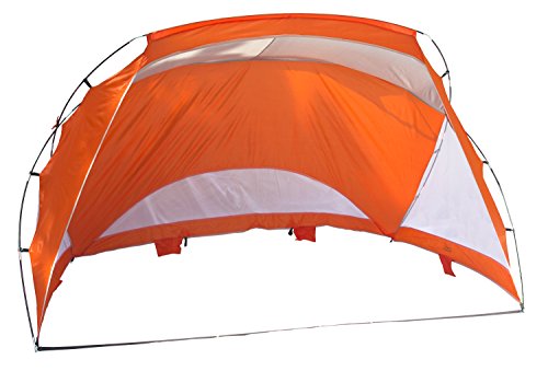 Texsport Portable Easy Up Outdoor Beach Cabana Tent Sun Shade Shelter - Lightweight and Compact Brilliant Orange, 9' x 6' x 68''