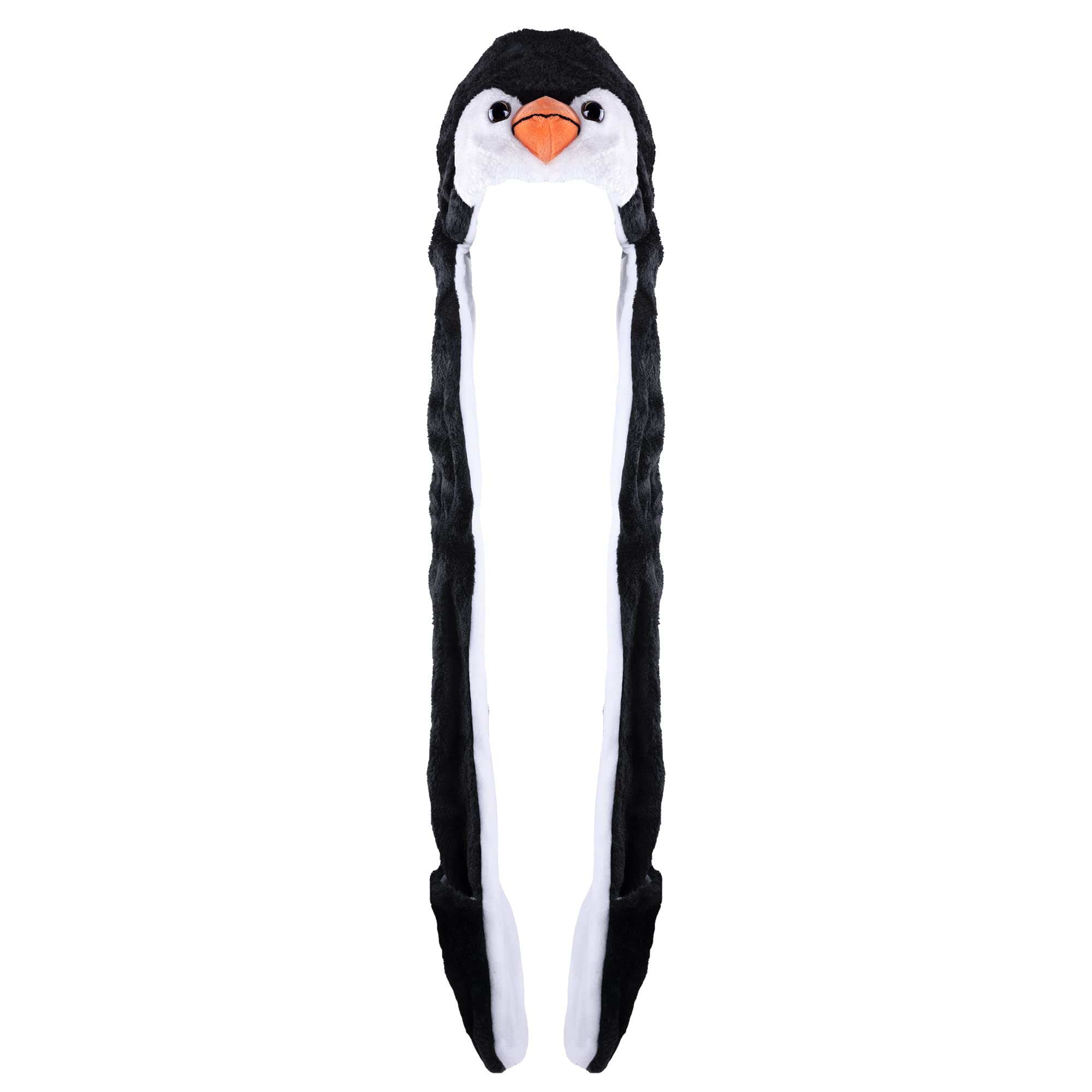 Super Z Outlet Penguin Plush Animal Winter Ski Hat Beanie Aviator Style Winter (Long)