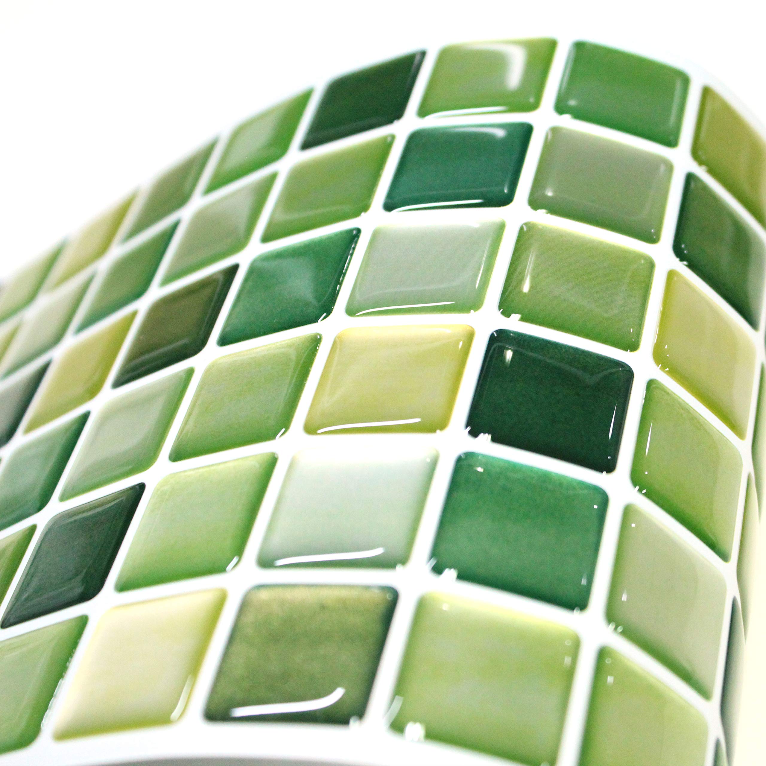 Unidesign Beaustile Peel and Stick Backsplash 3D Mosaic Tile Sticker (N.Green) (2, 5.28" x 14.8")