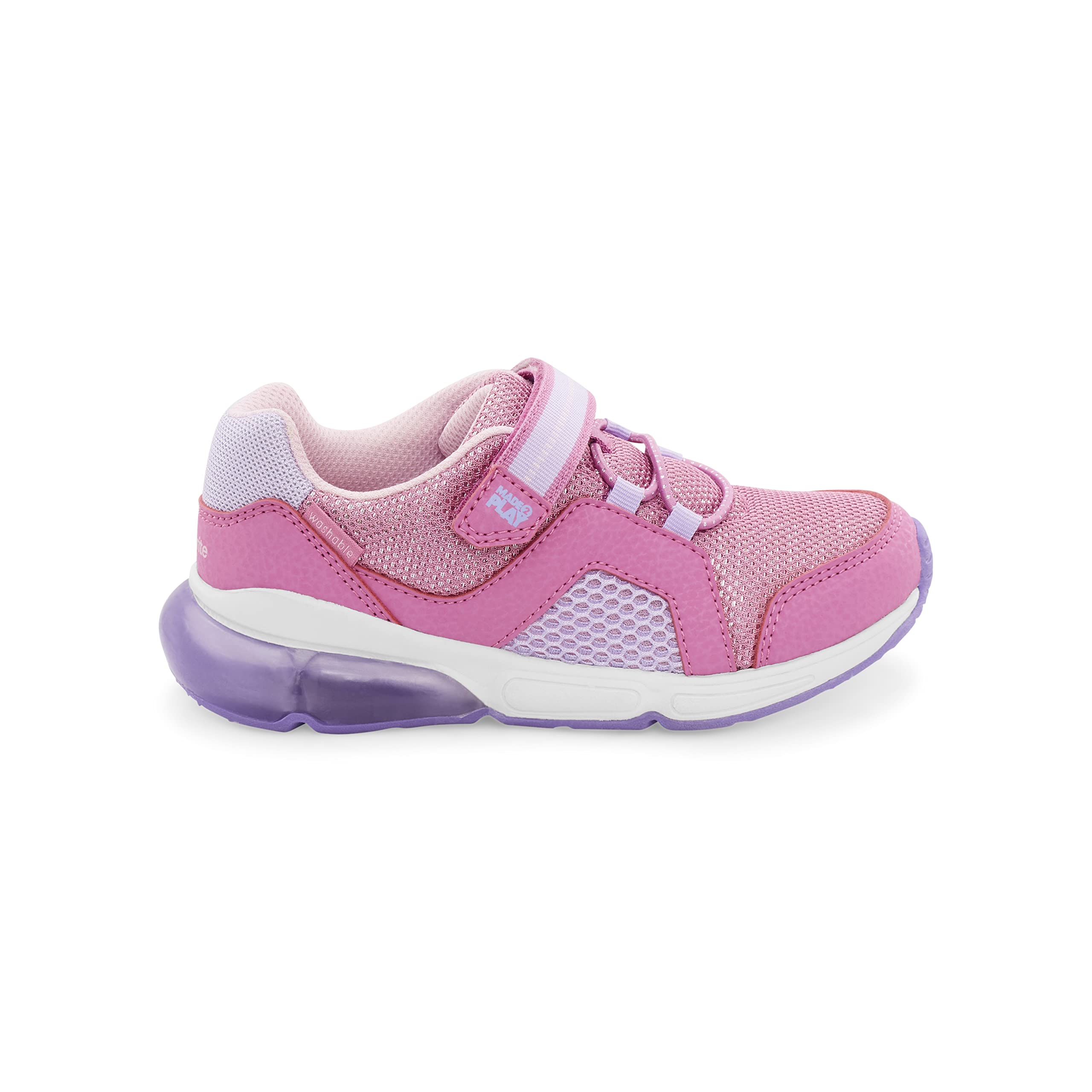 Stride Rite Girls M2P Lumi Bounce Sneaker, Pink, 13.5 Little Kid