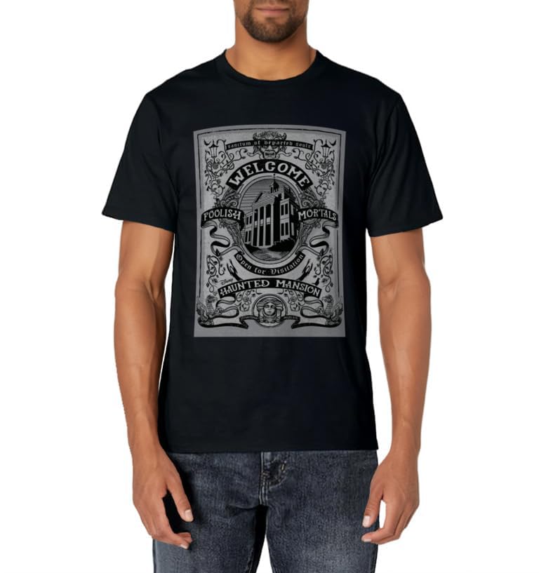 The Haunted Mansion Welcome Foolish Mortals Vintage Poster T-Shirt