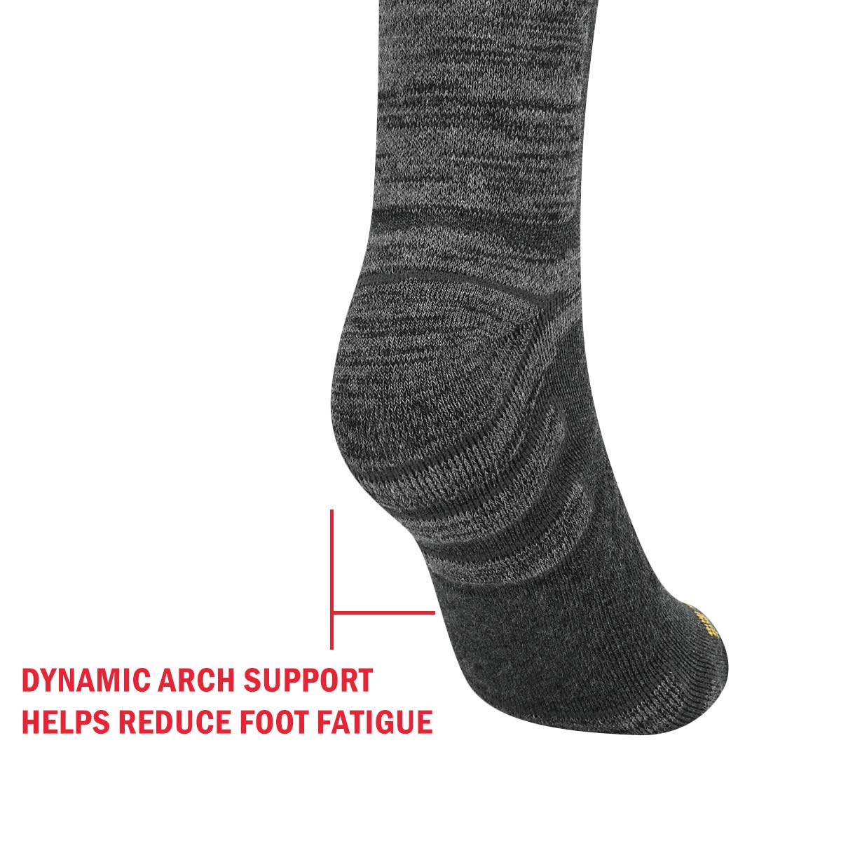 YUEDGE Men's Ski Socks Knee High Cushioned Snowboarding Skiing Socks For Male Size 9-11(2 Pairs/Pack)