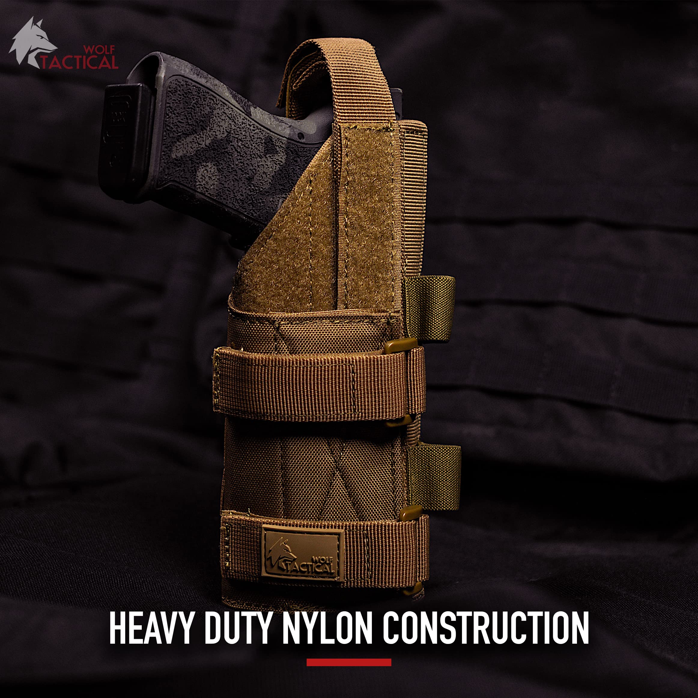 WOLF TACTICAL Molle Holster Universal Holster Molle Pistol Holster Airsoft Pistol Holster Nylon Tactical Holsters for Pistols