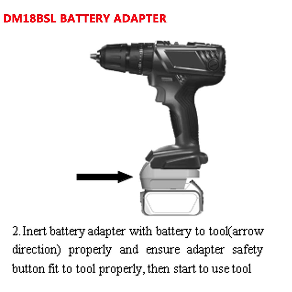 Xunbao Battery Adapter DM18BSL, Converter for Milwakee 18V and for Dewalt 20V Max Li-ion Battery DCB200 DCB201 DCB203 Convert to for Bosch 18V Lithium Tool Battery BAT609 BAT618