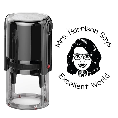 Teacher Bitmoji Stamp | Self Inking Teacher Stamp | Custom Teacher Avatar Stamp | Personalized Teacher Stamp Grading