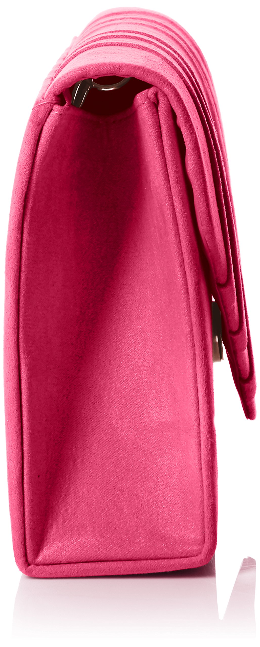 SwankySwans Iggy Suede Velvet Envelope Party Prom Clutch Bag, Pink (Fuschia)
