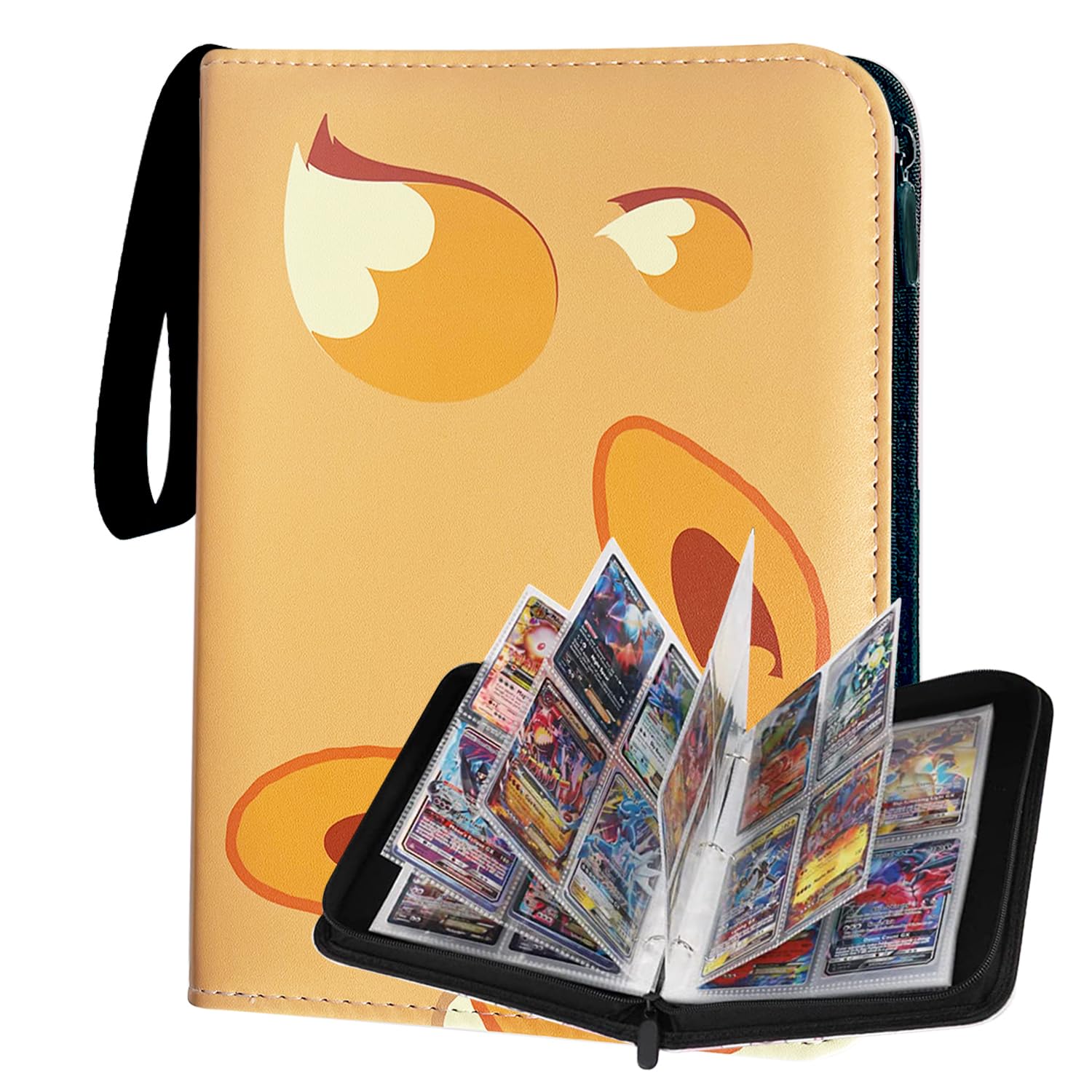 Trading Card Binder for TCG Cards, Card Holder with Removable Sleeves,Collection Case Book Display Storage Carrying Toy Gift for Kids Playing Trading Card Games