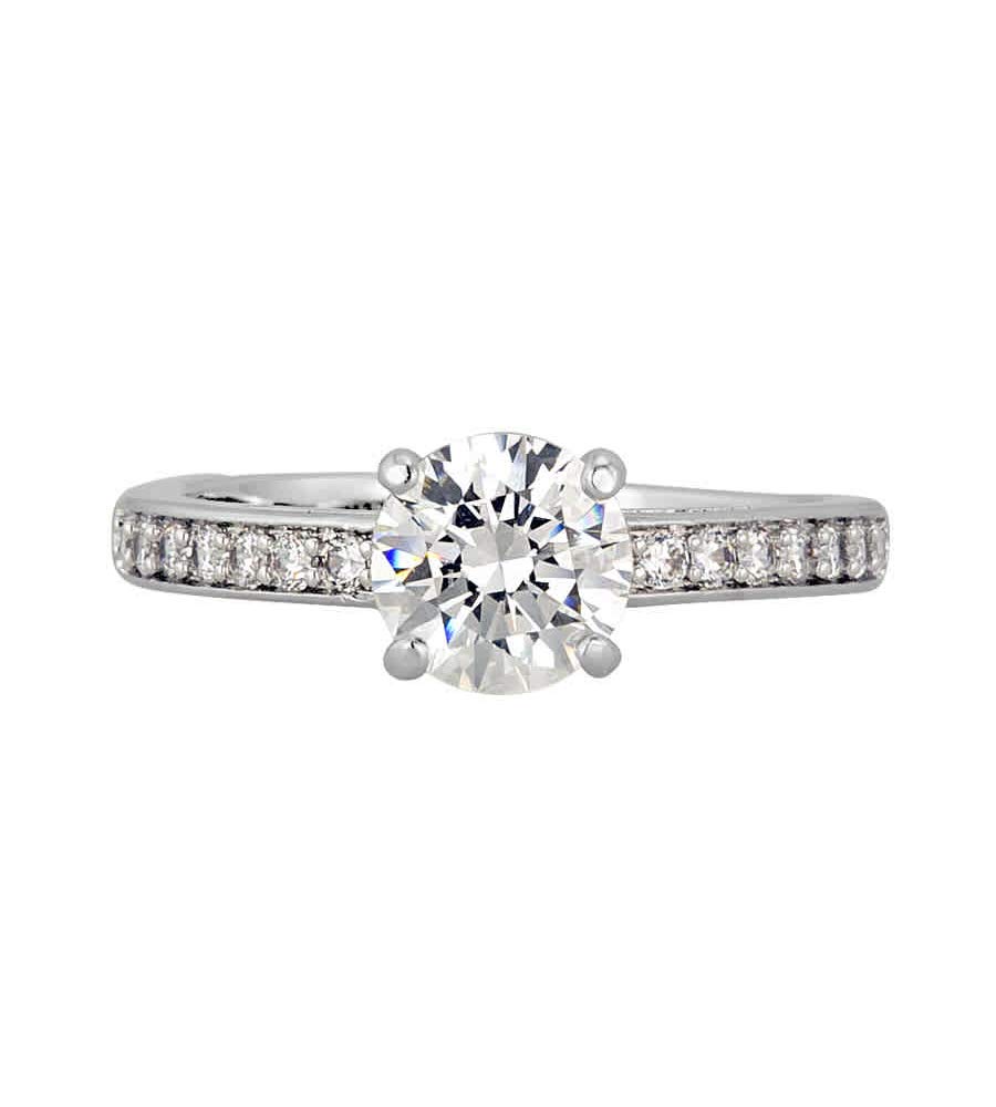 SWAROVSKI Attract Round Silver-Tone Ring Size 6 5032920