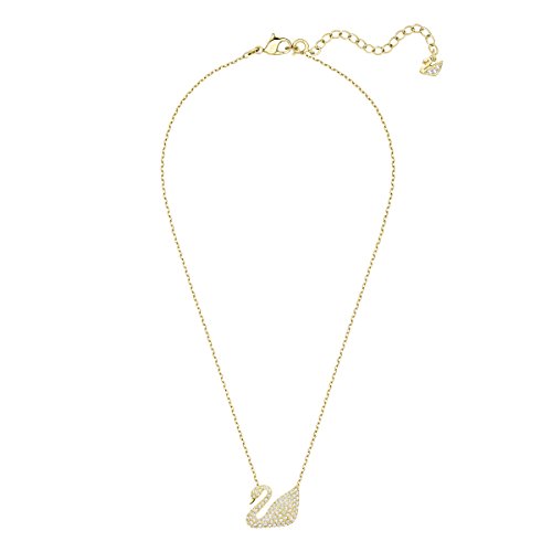 SWAROVSKI Crystal Pave Swan Necklace - Gold-Tone