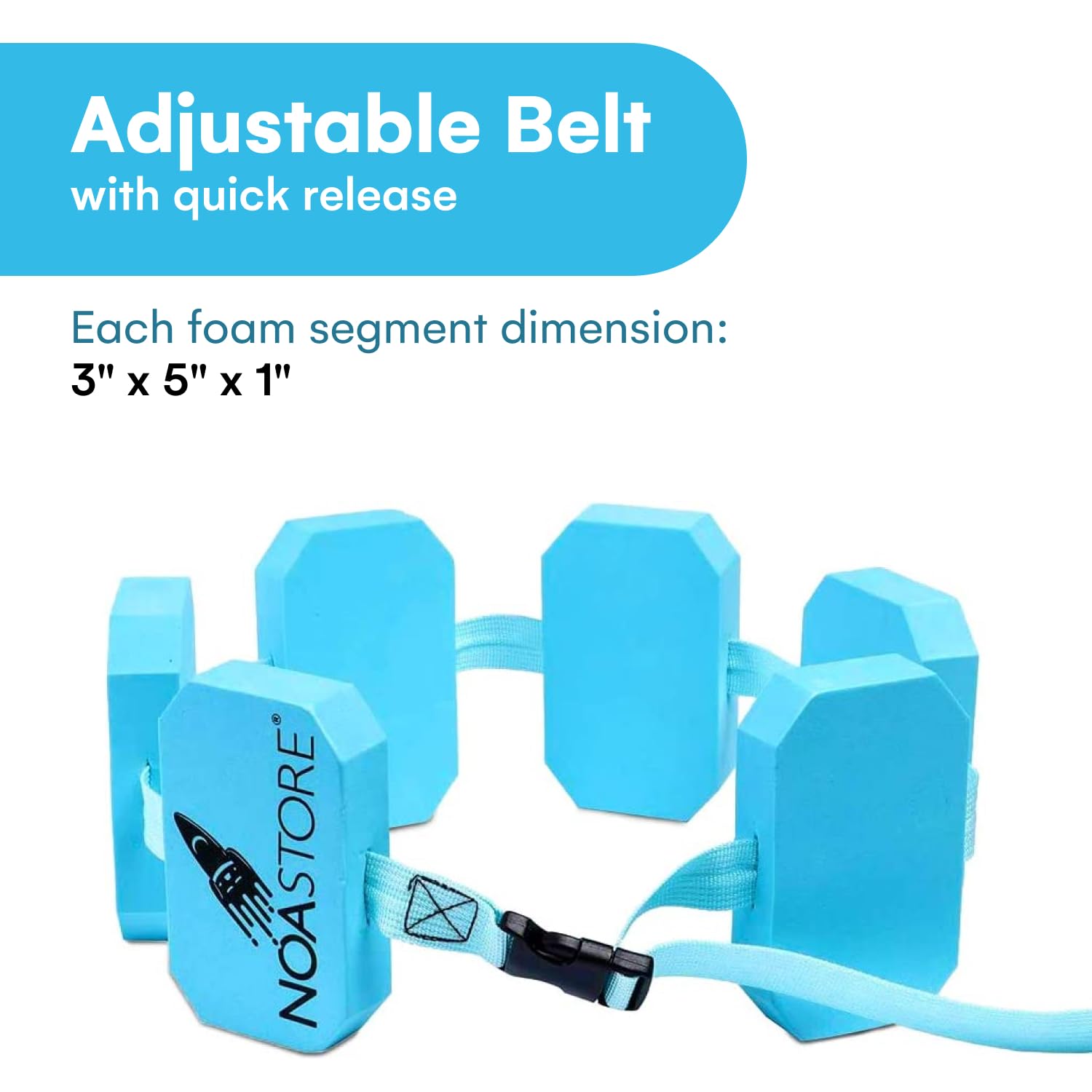 Swim Belt Water Running Aqua Jogging Belt, Back Float Safety Swim Trainer (Small)