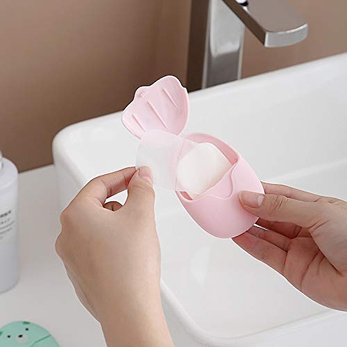 toprp Travel Portable Soap Tablets, Soap Tablets, Bubble Shell 50 Pieces, Paper Card Pocket, Hand Washing Tablets