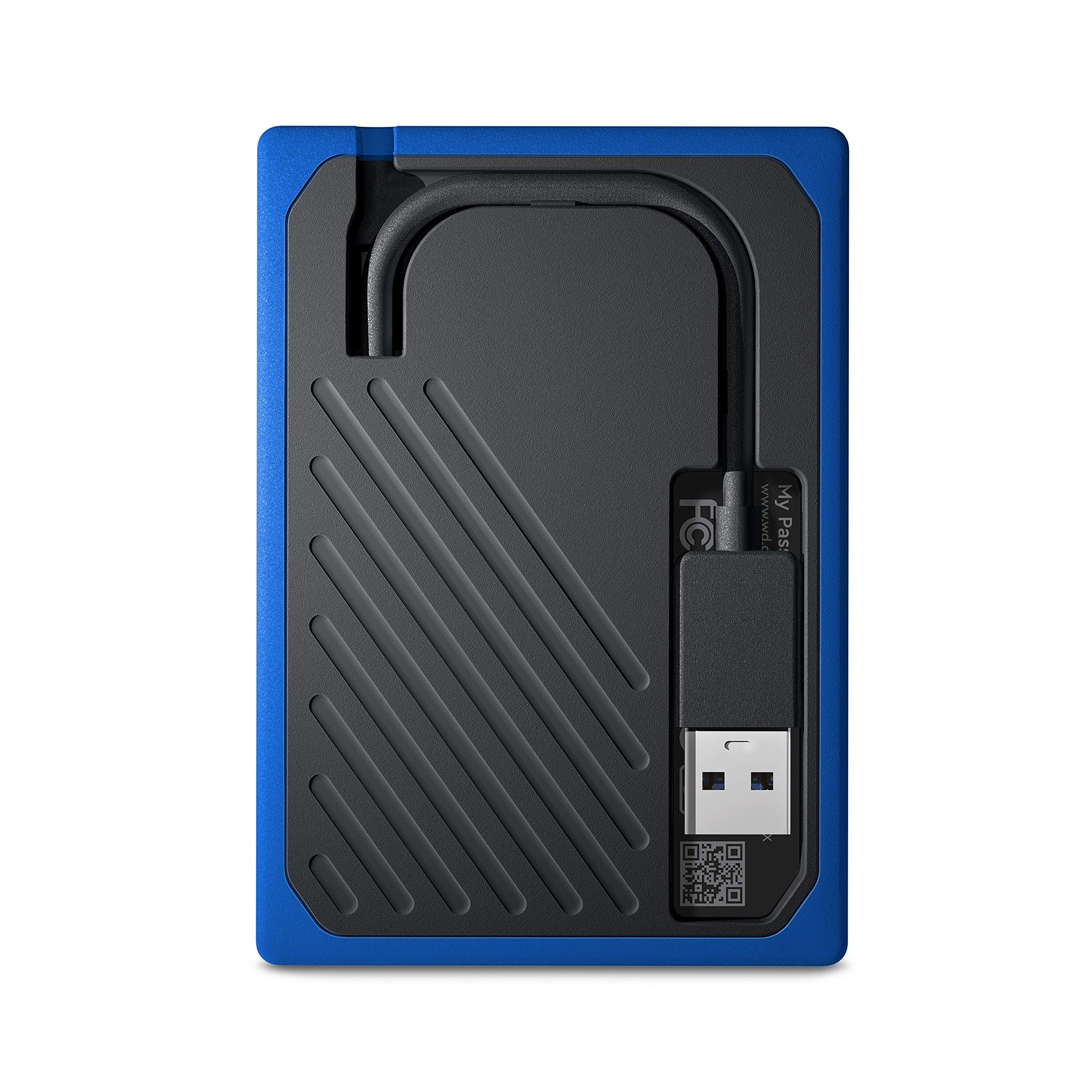 WD 500GB My Passport Go SSD Cobalt Portable External Storage, USB 3.0 - WDBMCG5000ABT-WESN