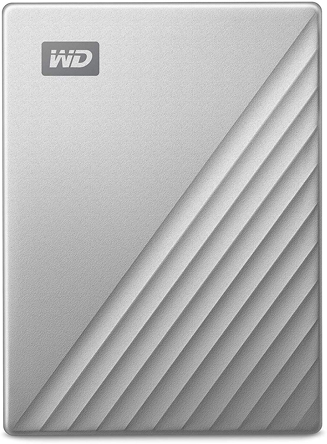 WD My Passport Ultra WDBFTM0040BSL 4 TB Portable Hard Drive - External - Silver - USB 3.0-256-bit Encryption Standard - 3 Year Warranty