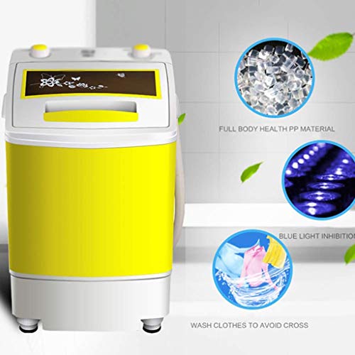 Yellow Washing Machine,Portable Washing Machine for Compact Capacity, Spin Combo Dorms Apartments College Rooms