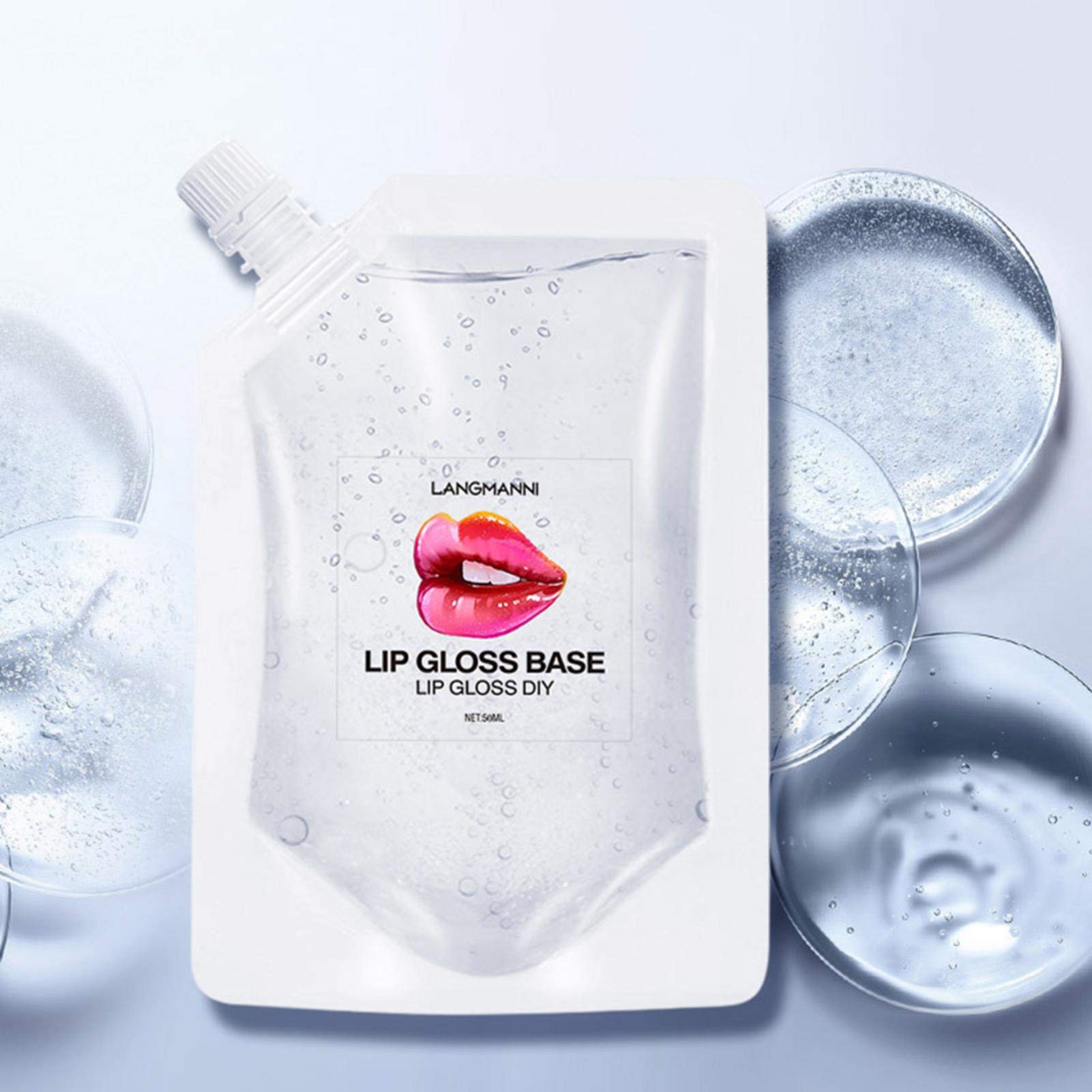 Transparent Lip Gloss ，Moisturize Lip Gloss Base, Lip Gloss Base Oil Material Lip Makeup Primers, Primer for DIY Handmade Lip Balms Lip Gloss- 1.69Fl.Oz(1 Pcs,Clear)