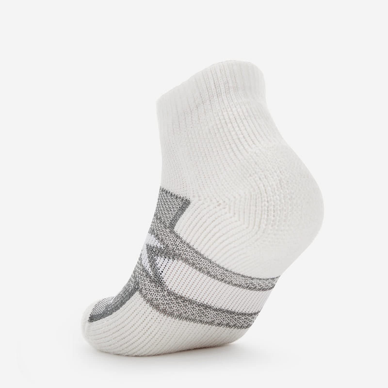 Thorlos WCMU Max Cushion 12 Hour Shift Ankle Socks, White/Grey, Large