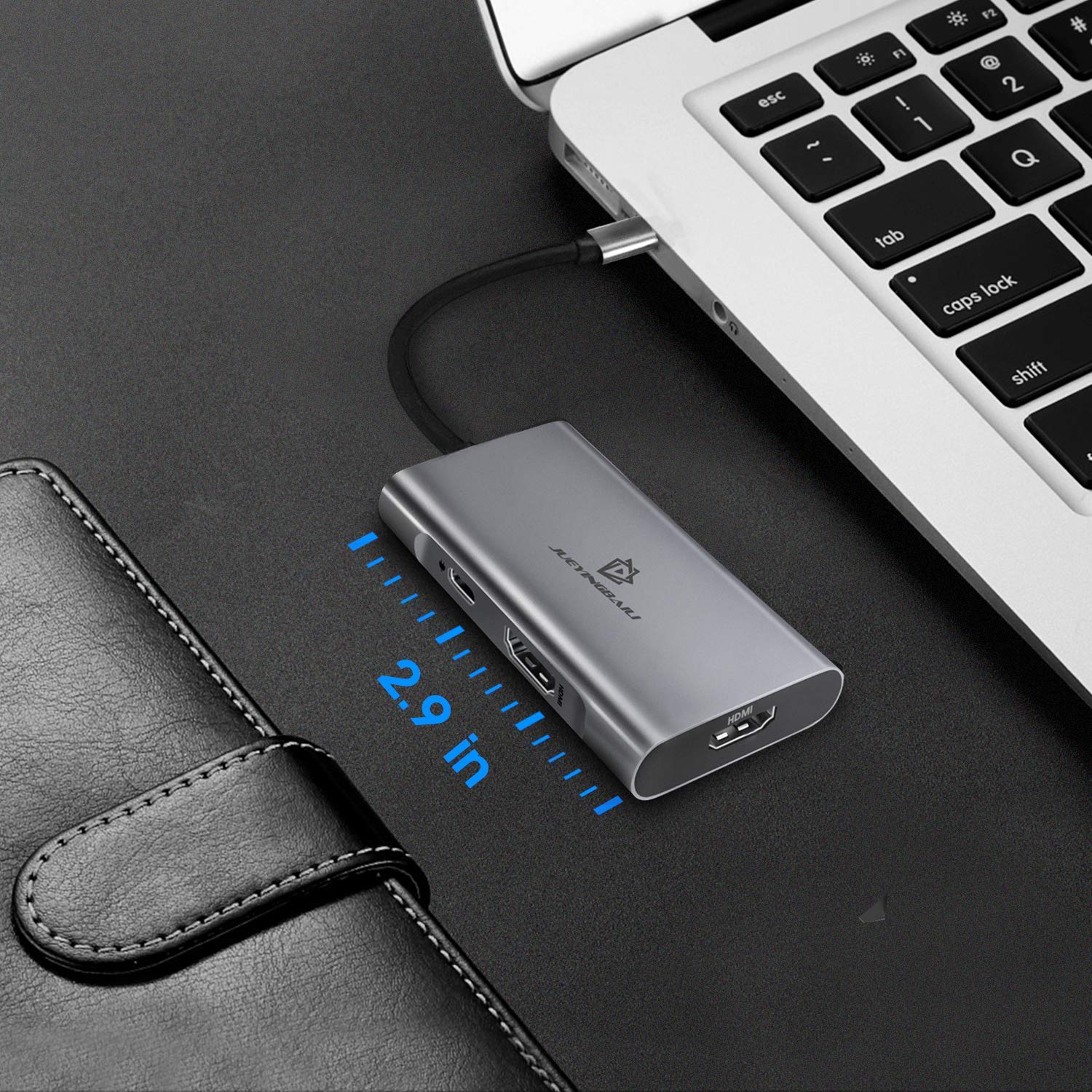USB C To Dual HDMI Adapter - Dual HD Screen Extend & Mirror Mode - HDMI To USB C Hub with Dual 4K Display & USB 3.0 & 100W PD Compatible with MacBook Pro,Nintendo Switch And More Type C Device JUEYING