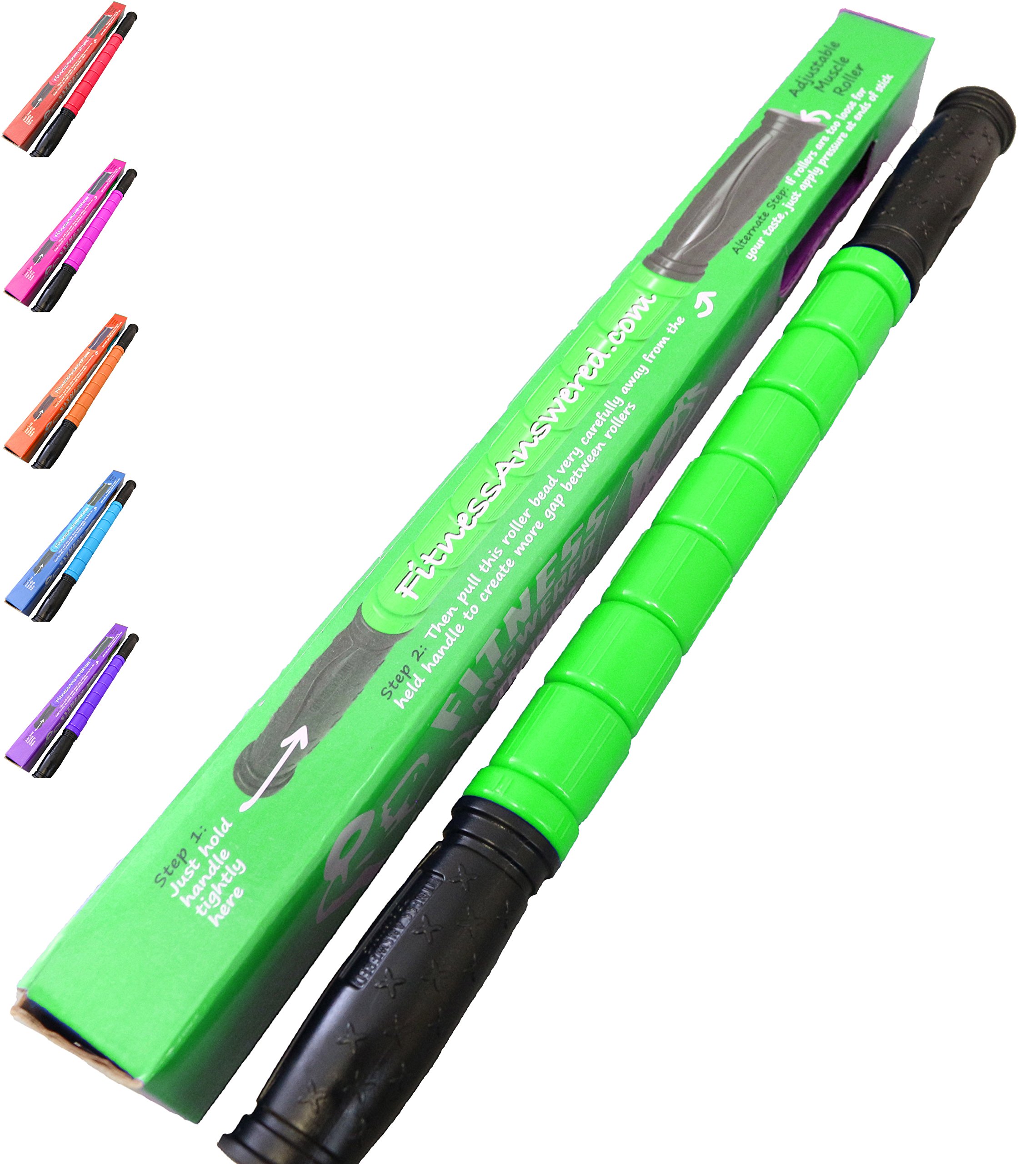 The Stick Massage Roller Original | Muscle Roller Massage Stick for Legs | Exercise Roller Massage Tools for Sports Athletes and Runners 17.75" - Original Green
