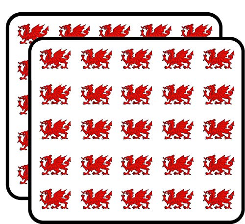 Wales RED Dragon Shaped (UK Welsh Logo) Sticker for Scrapbooking, Calendars, Arts, Kids DIY Crafts, Album, Bullet Journals