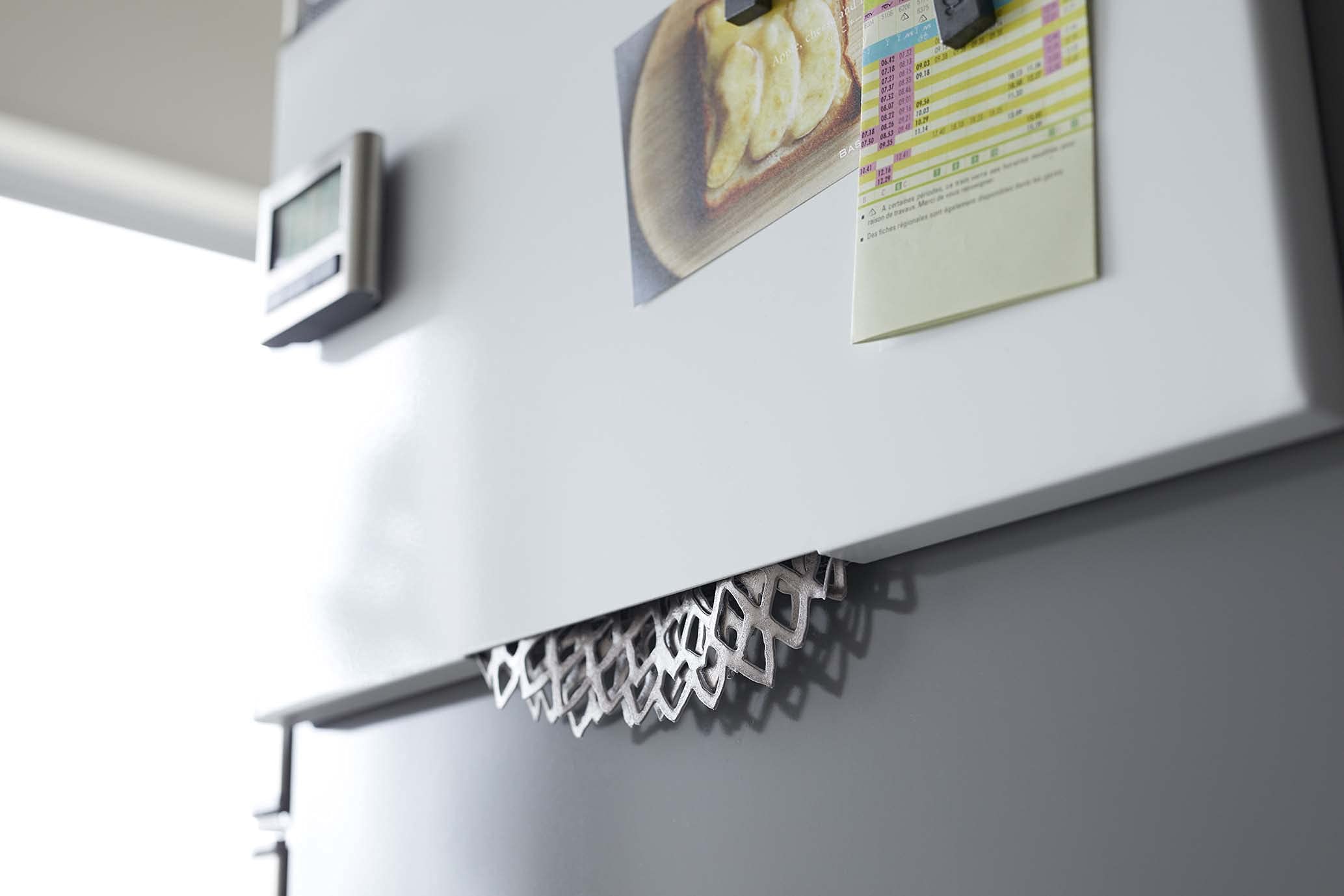 Yamazaki Home Tower Magnetic Placemat Rack/Placemat Organizer/Pocket Wall File - Steel, One Size, White