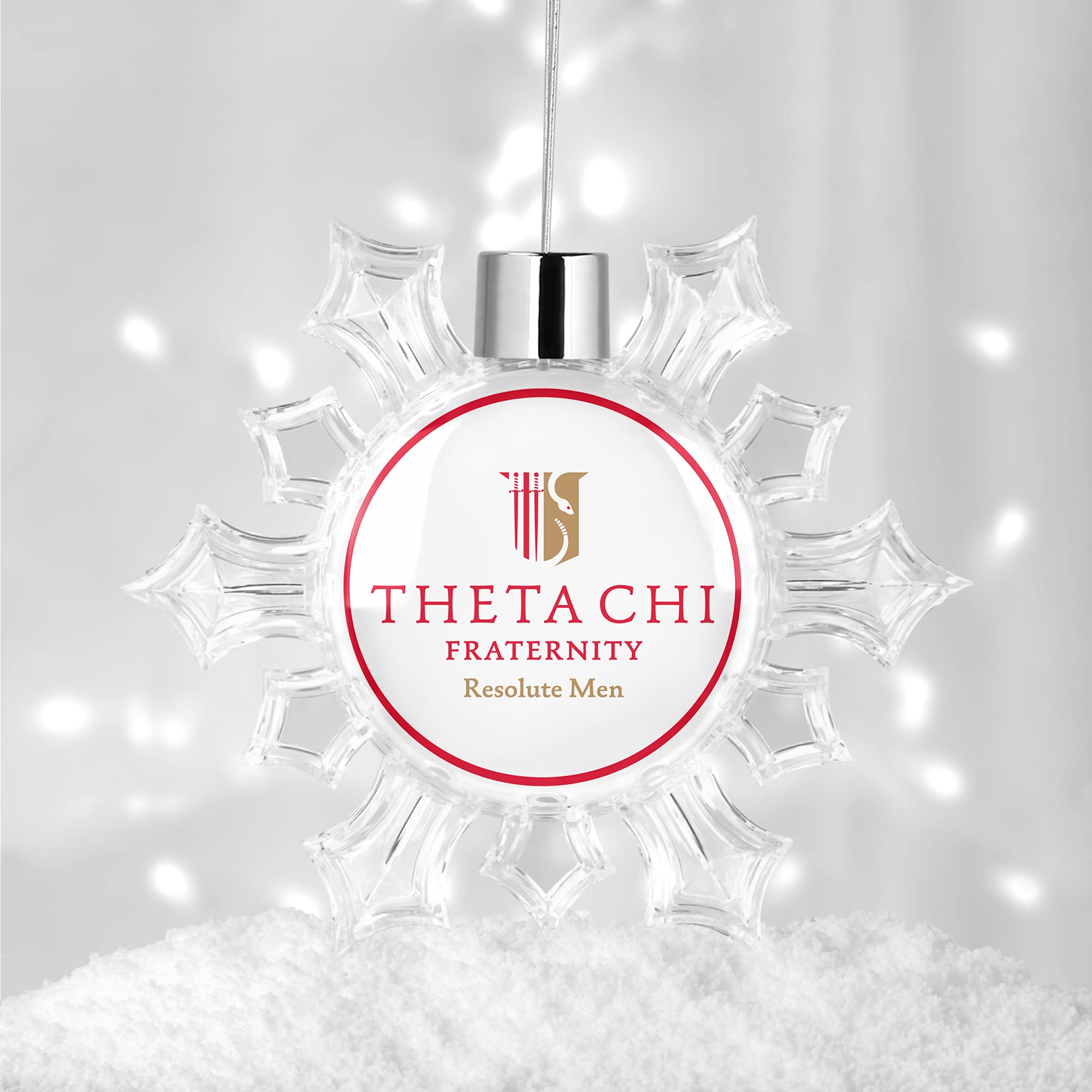 Theta Chi Snowflake Christmas Tree Ornament Decoration for Tree Party Home Holiday Decor