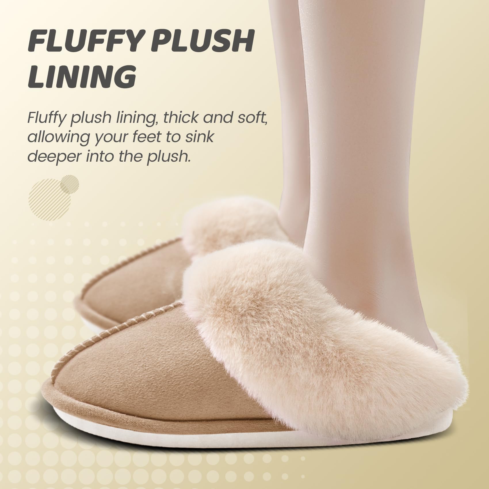 WATMAID Womens Slippers Memory Foam House Slippers Slippers for Women Indoor Christmas Slippers