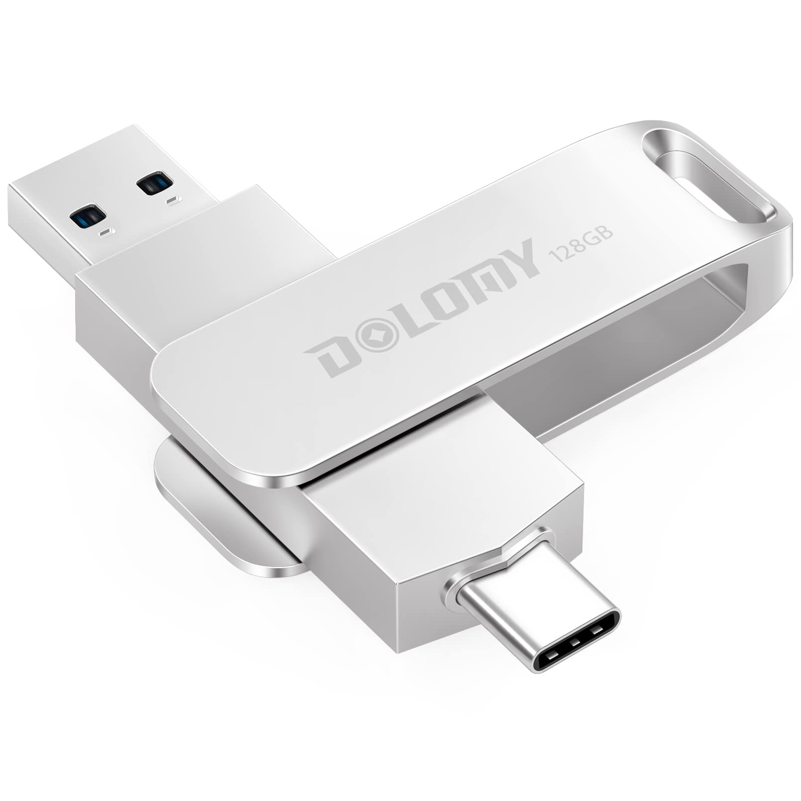 USB C Flash Drive, Dolomy 32GB USB 3.1 to USB C Thumb Drive, 2 in 1 OTG Metal USB C Memory Stick for Type C Smartphones, Tablets, PC, USB C Devices