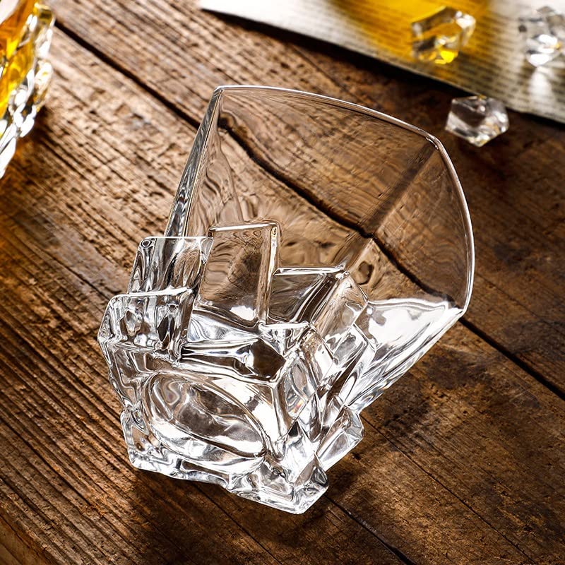 YANGRRJ European Classical Irregular Wine Glass Glass Beer Glass Bar Personality Iceberg Glass 320ml