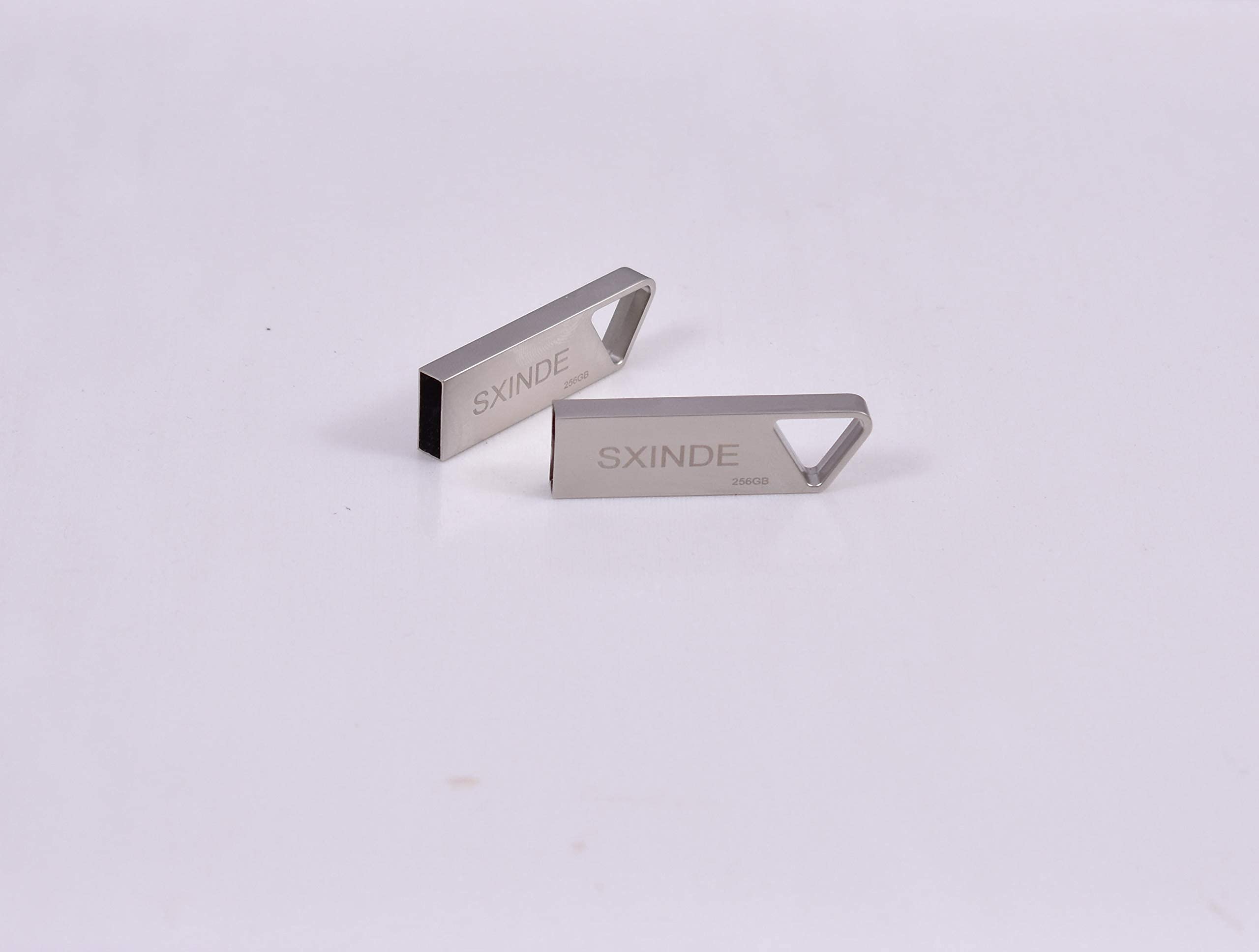 USB Flash Drive 256GB USB 2.0 Thumb Drive Jump Drive Metal Memory Stick Flash Memory Stick 256GB with Rotated Design, Ultra High Speed Thumb Drive 【Silver】