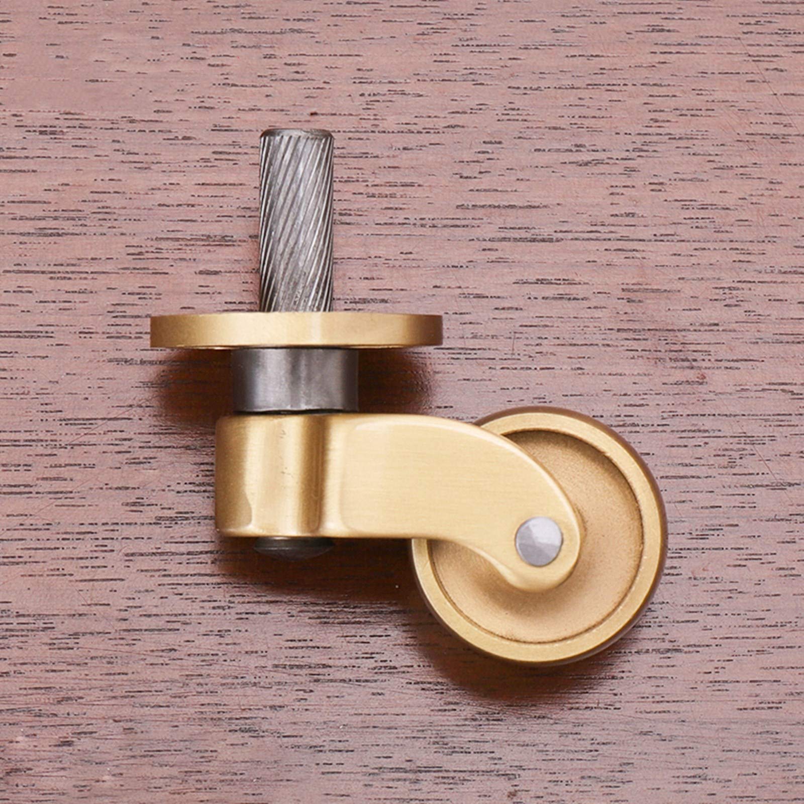 Wheel Plate Casters Solid Brass Furniture Swivel Casters Wheel,1" 25mm Universal Casters Wheels,Polished,Antique Vintage Moving Caster Wheels,Mute Castors,Bolt Style,Suitable for Sofas Piano Feet,