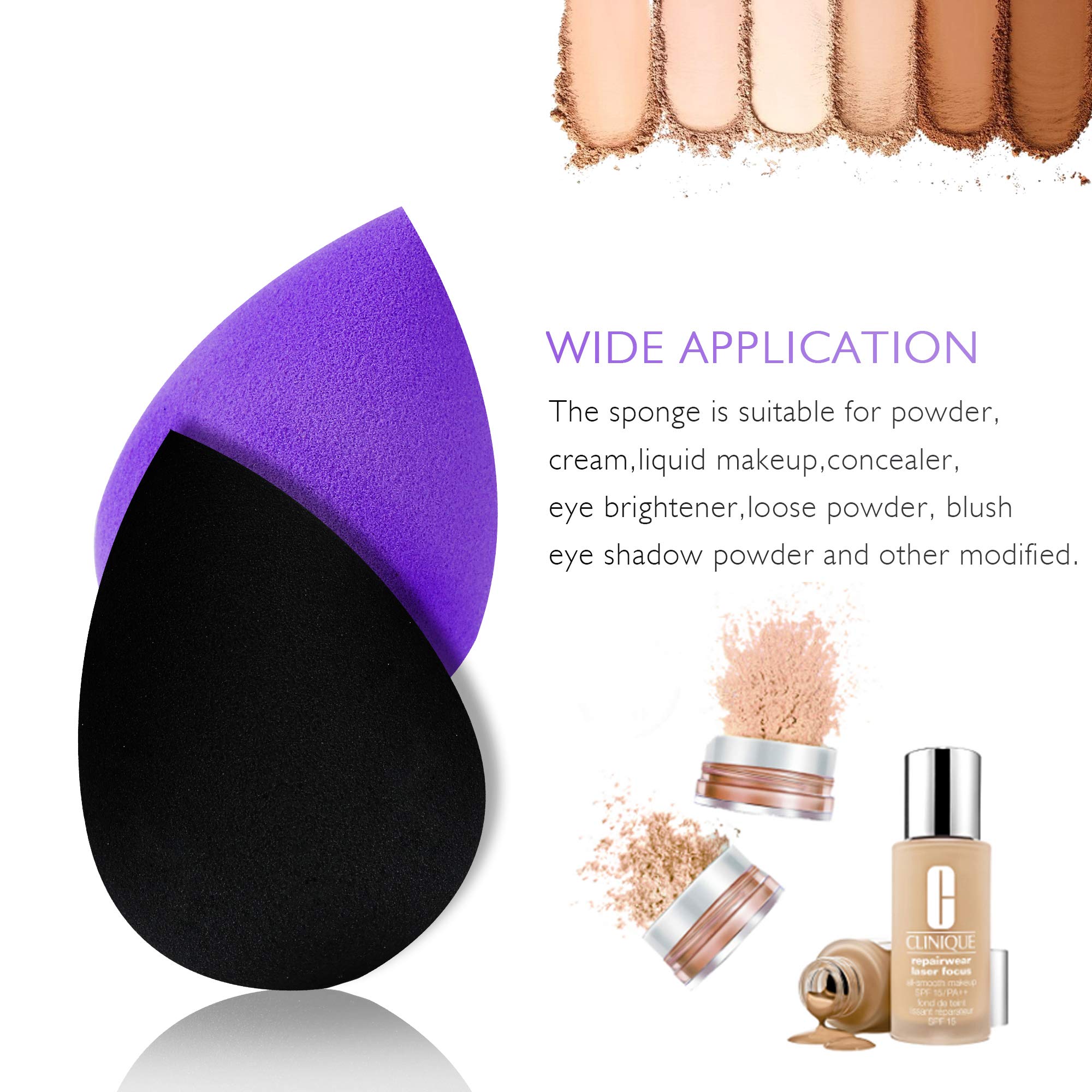 YEOTWIN Makeup Sponges Set Blender Beauty Cosmetics Tool Flawless Facial Powder Puff Foundation Sponge (003)