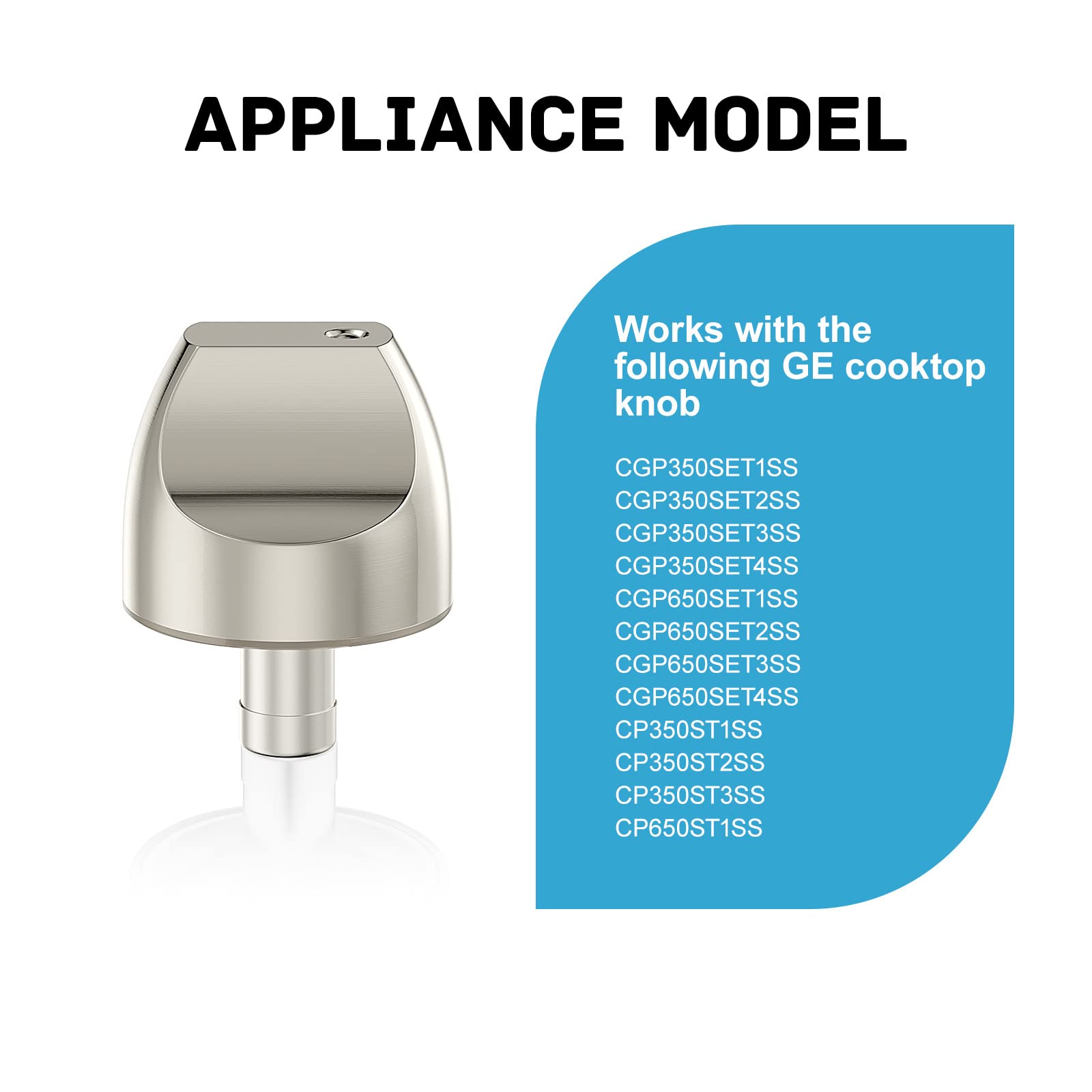 WB03X32194 WB03T10329 Cooktop Burner Control Knobs Compatible w/GE Cafe Series Gas Range CGP350SET1SS CGP350SET3SS CGP650SET3SS Replacement WB03X25889 4920893 AP6837585 PS12709871 (5pcs)